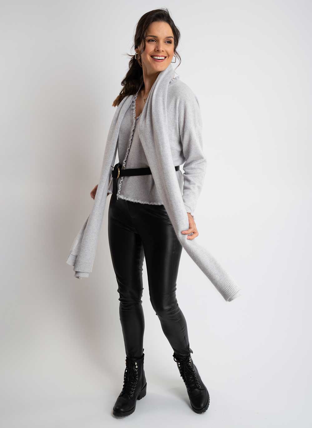 Classic Cashmere Scarf - Glass Grey & Cashmere & Cotton